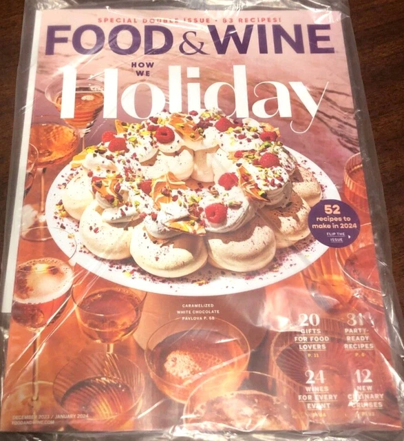 FOOD & WINE MAGAZINE Dec 2023 Jan 2024 Special Double Issue Holidays ...