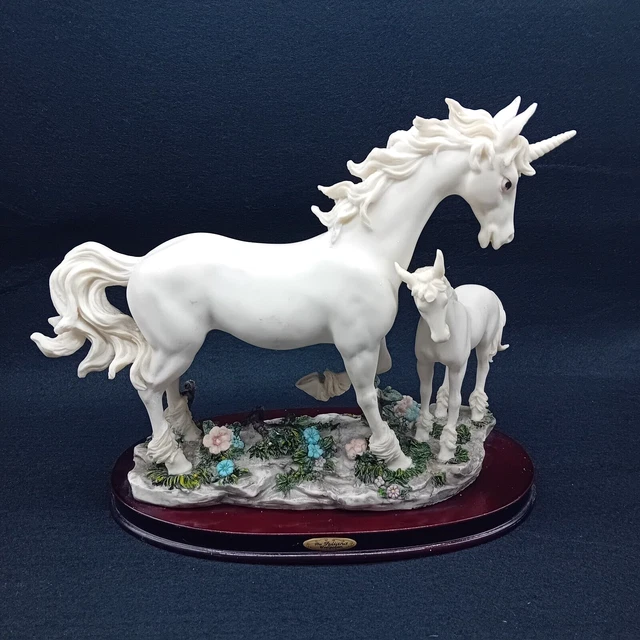 THE JULIANA COLLECTION Resin Unicorn Mythical White Horse Mounted ...