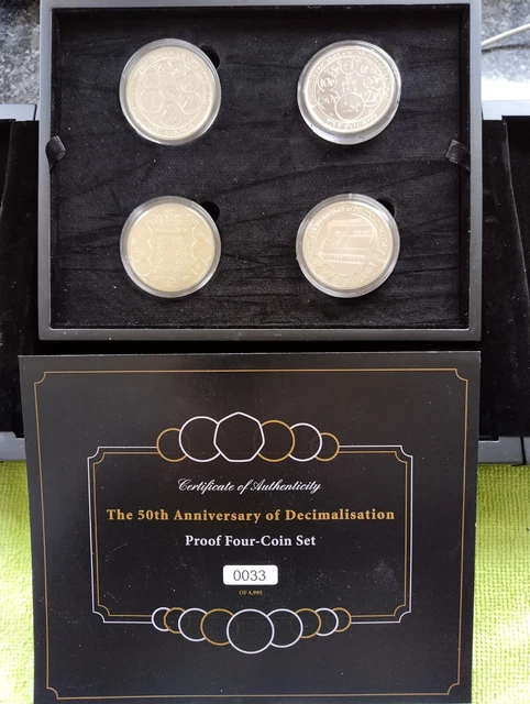 2021 THE 50TH anniversary of decimalisation four coin proof set £99.99 ...