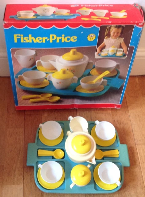 VINTAGE FISHER PRICE Tea Set Complete in Original Box £27.75 - PicClick UK