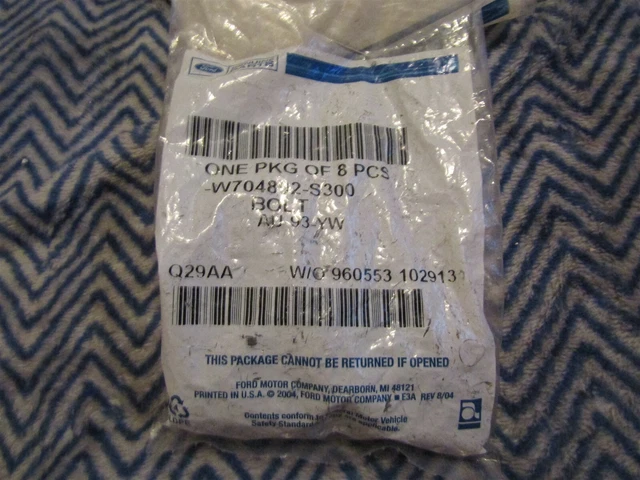 NOS FORD HARDWARE Perno Parte Número W704982-S300 Lote De 8 EUR 9,97 ...