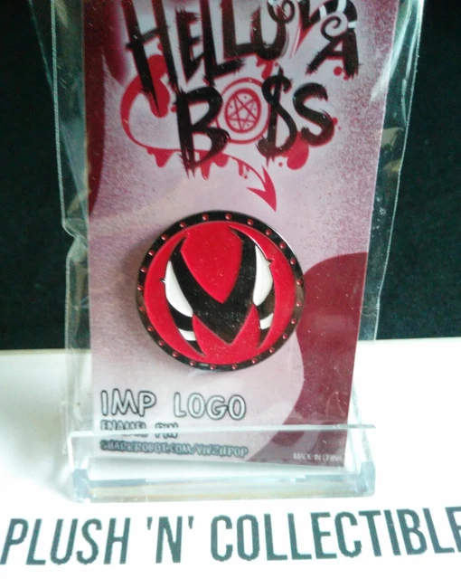 SHARKROBOT VIVZIEPOP HELLUVA Boss IMP Logo Enamel Lapel Pin Circle ...