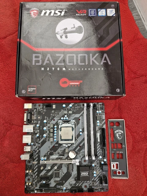 MSI H270M BAZOOKA Motherboard LGA1151 DDR4 With Back Plate And Intel ...