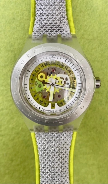 RARE NEW SWATCH Watch SVDK4002 Citrime Irony Automatic Diaphane 2004 £ ...