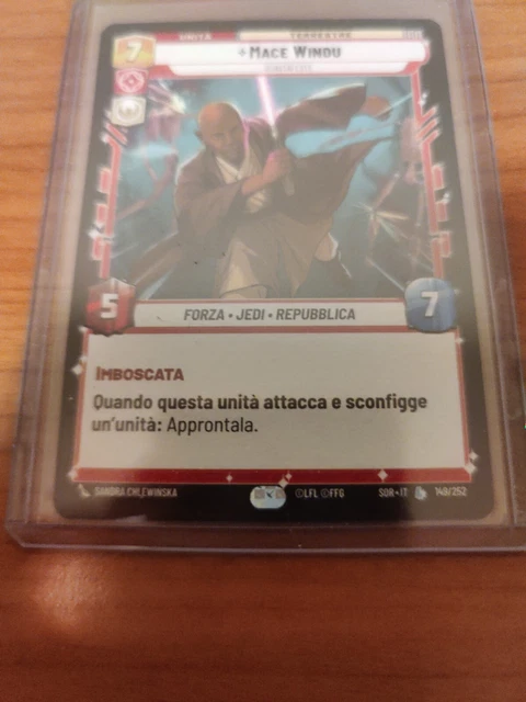 STAR WARS UNLIMITED Mace Windu Legendary In Toploader!! EUR 10,00 ...