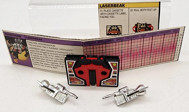 ORIGINAL G1 TRANSFORMERS LASERBEAK Decepticon Cassette 1984 $39.95 ...