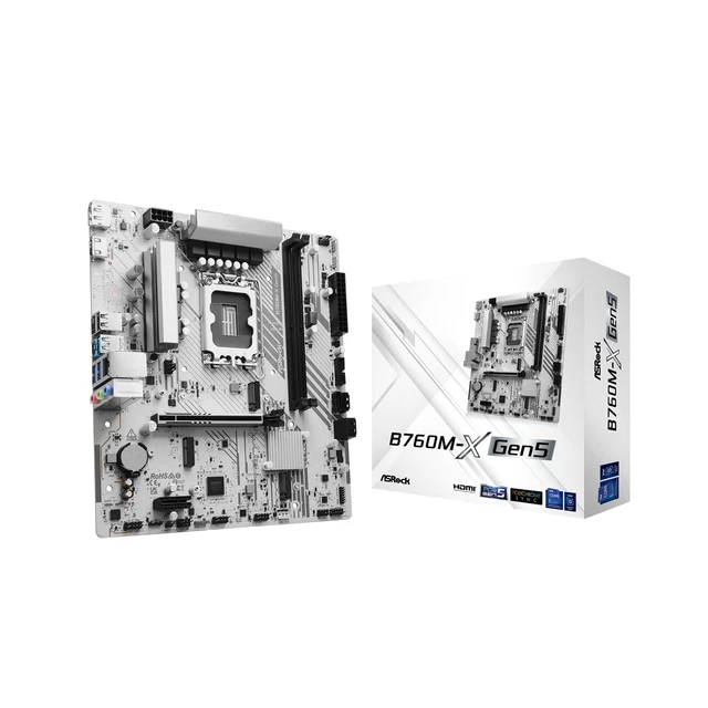 ASROCK B760M-X GEN5 LGA1700 Micro-ATX Motherboard DDR5 2.5GbE £104.37 ...