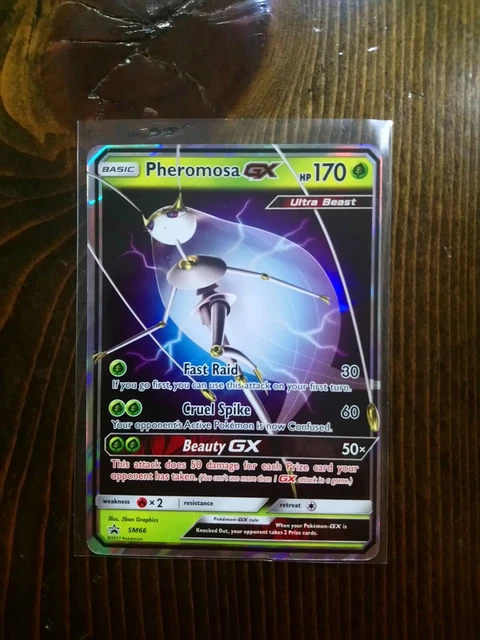 POKEMON SUN & Moon Ultra Beast Pheromosa GX Promo Card #SM66. Holofoil ...