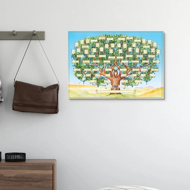 FAMILY TREE CHART to Fill in 6 Generation Genealogy Print Family ...