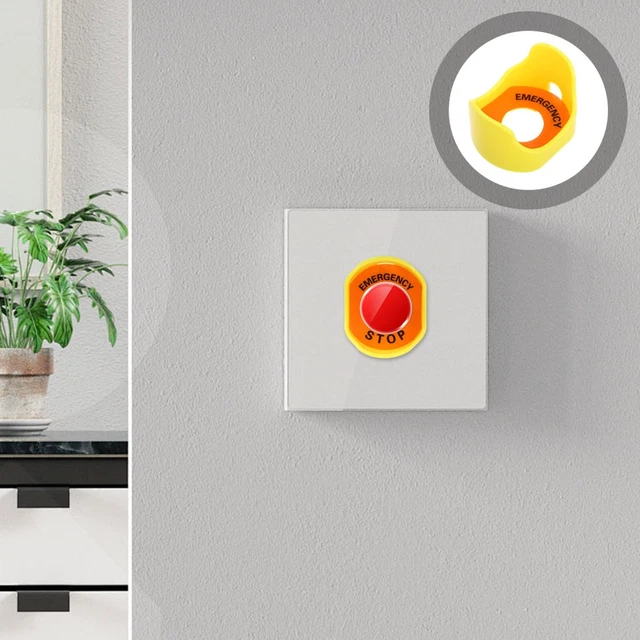 PUSH SWITCH BUTTON Protective Cover Emergency Protection Stop Safety ...
