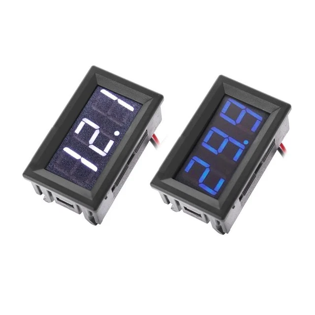 TWO WIRES MINI LED Digital Voltmeter Voltage Meter Voltage Panel Meter ...