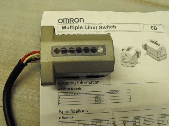 OMRON MULTIPLE LIMIT Switch Type 5 Sb D4-1 5A 125-250Vac £120.00 ...