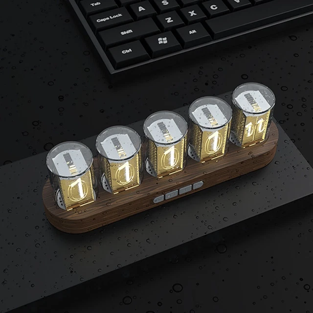 RGB NIXIE TUBE Clock DIY LED Glow Gaming Desktop Decoration16 Million ...