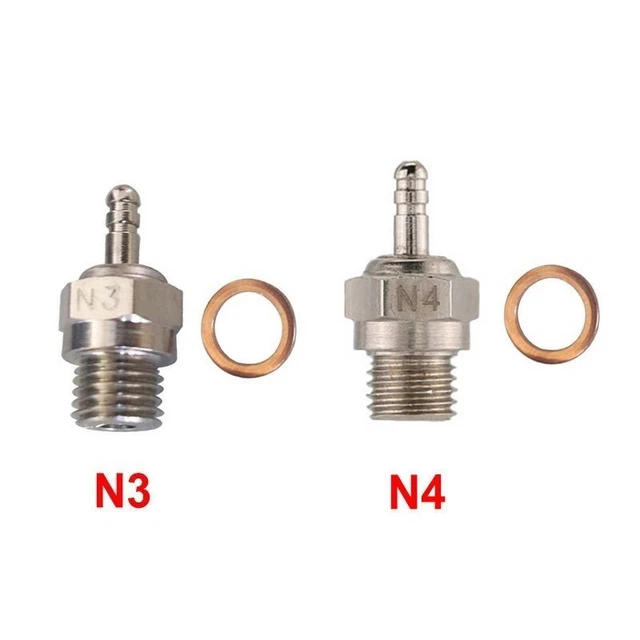 5PCS N3 N4 Hot Spark Plug for Methanol Fuel Nitro Engine Parts RC Car ...