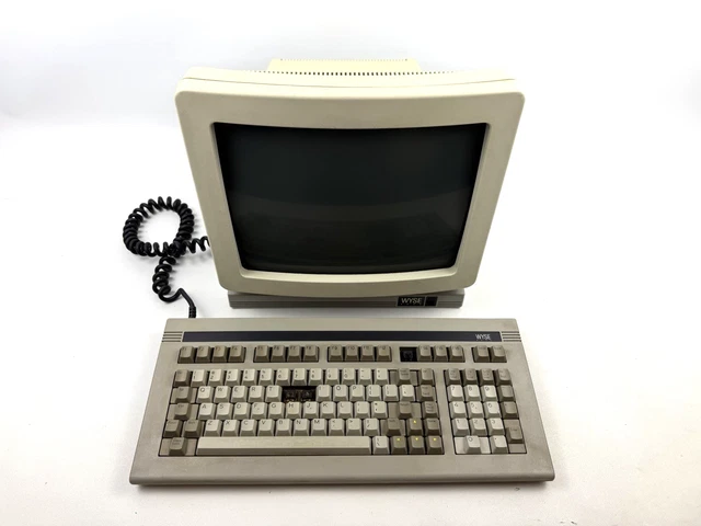 VINTAGE WYSE WY-50 CRT Monitor Display Computer Terminal w/ Keyboard ...