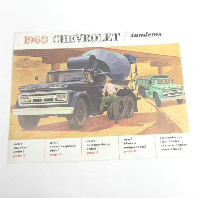 VINTAGE 1960 CHEVROLET Chevy Trucks Tandem Models Dealership Sales ...