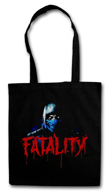 SUB-ZERO FATALITY STOFFTASCHE Scorpion MK Raiden Mortal Kombat Symbol ...
