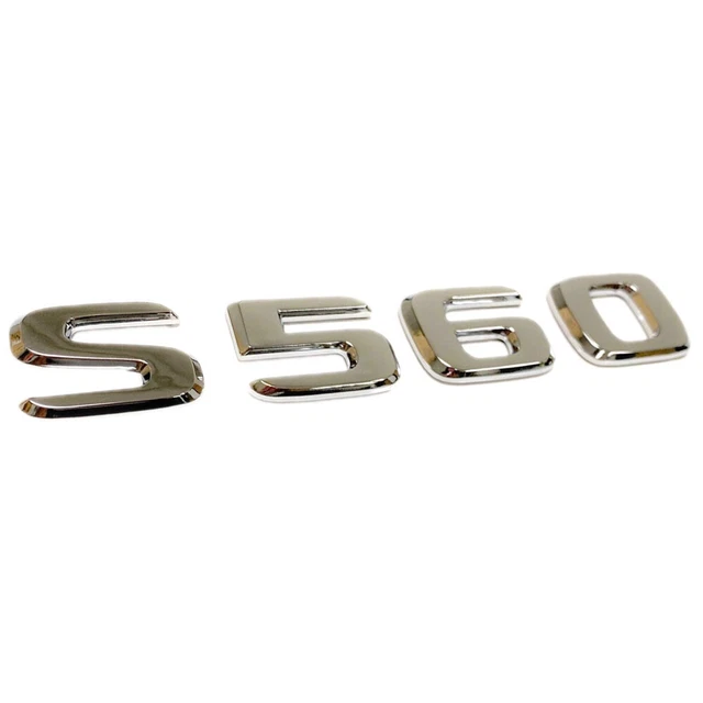 Chrome Replacement S560 Trunk Badge Adhesive Nameplate Decal Chrome ...