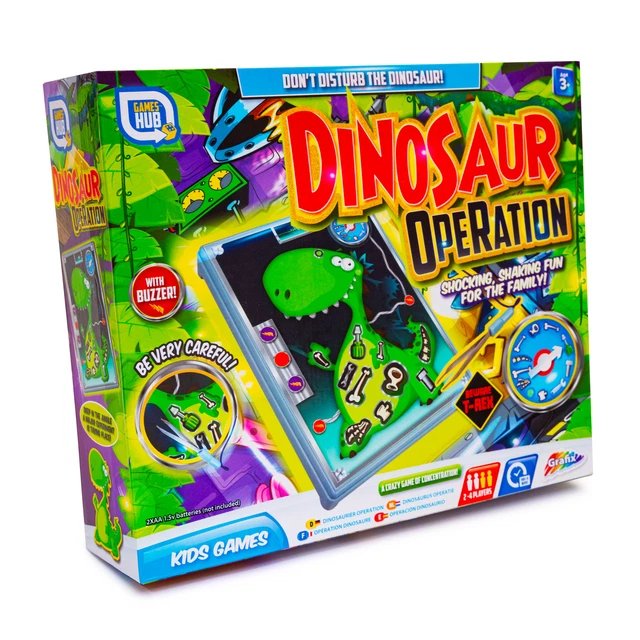 DINOUSAUR OPERATION GAME Kids Family Fun Skills Classic Board Game Play ...