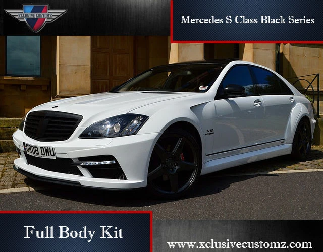 MERCEDES S CLASS Full Body Kit for Mercedes Black Series Style Custom ...