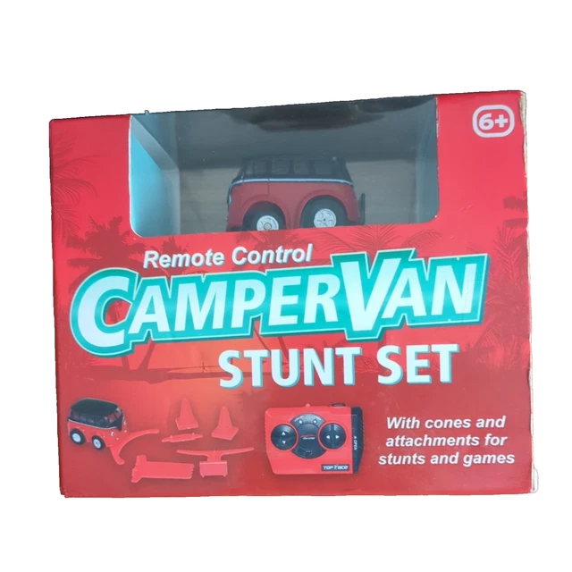 REMOTE CONTROL Vw Campervan Stunt Set With Cones & Attachments For ...