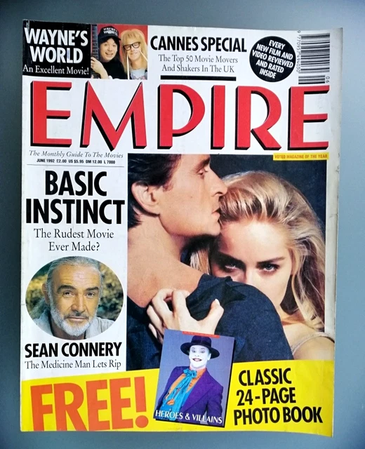 EMPIRE MAGAZINE JUNE 1992 Basic Instinct Sharon Stone £17.36 - PicClick UK