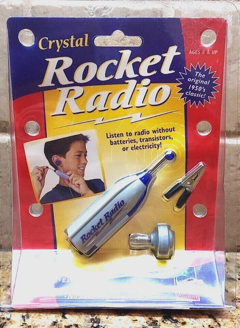 VINTAGE CRYSTAL ROCKET Radio The Original 1950's Classic 2000 DaMert ...