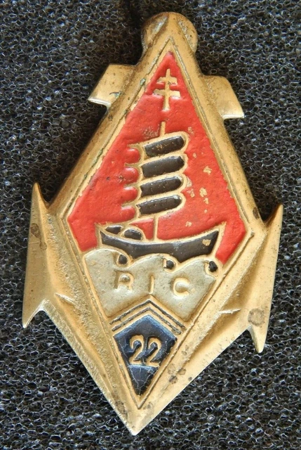 COLONIAL BADGE - 22nd RIC Rgt. Colonial Infantry Indochina Made $35.53 ...