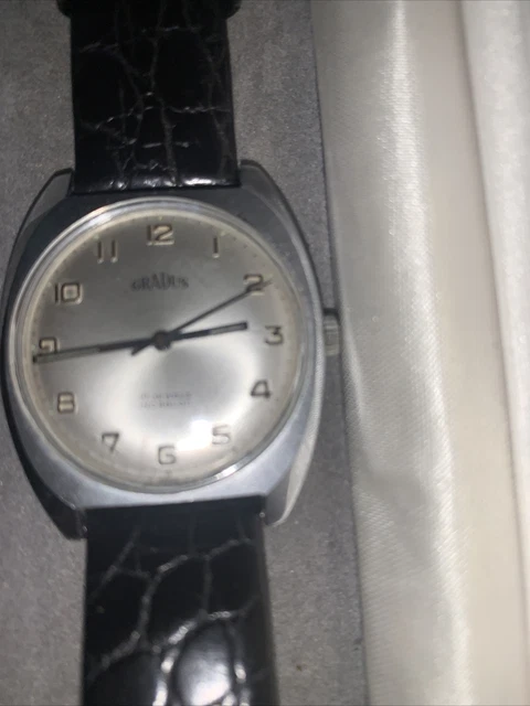 VINTAGE GRADUS 17 Jewels Incabloc Swiss Made Gents Watch New Molflex ...