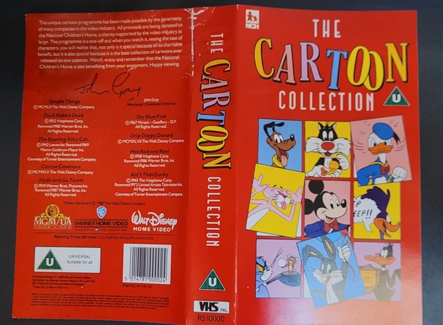 THE CARTOON COLLECTION, Disney VHS PAL Retro Donald Duck Tweetypie Pink ...