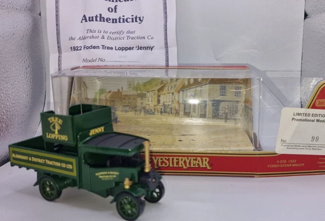 RARE MATCHBOX YESTERYEAR Code 3 Y27 Foden Steam Aldershot AV Jenny Tree ...