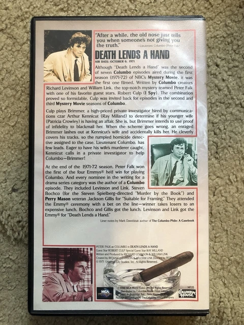 COLUMBO COLLECTORS EDITION (VHS) - Death Lends A Hand (1971) $8.00 ...