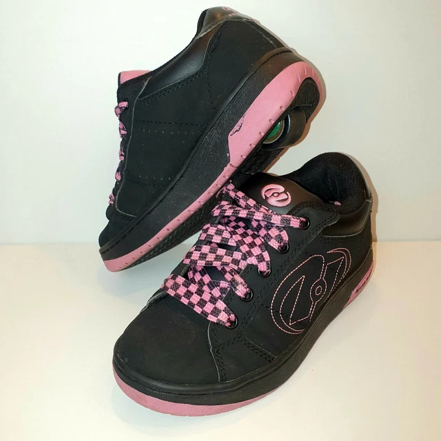 HEELYS 7229 BLACK Pink Skate Shoes Trainers Youth Girls UK Size 13 £18. ...