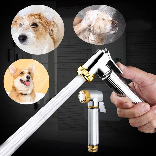SHOWER HEAD SPRAYER with Hose for Bath Cage and Bidet Faucet Dog Pet ...