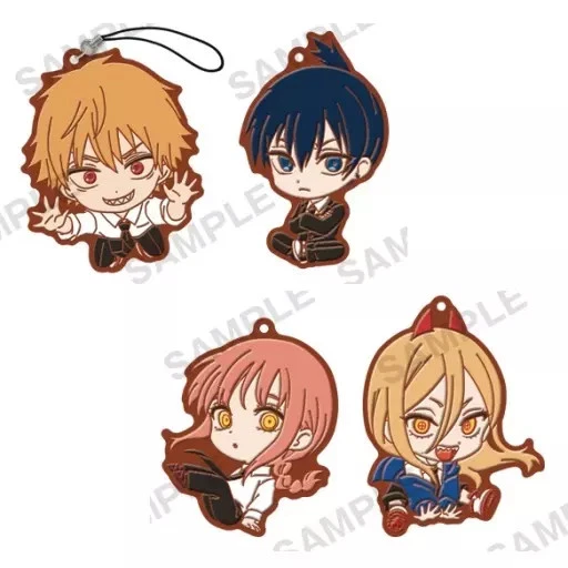 CHAINSAW MAN TAMAMIKUJI Rubber Strap Set Denji Aki Makima Power 4pcs ...
