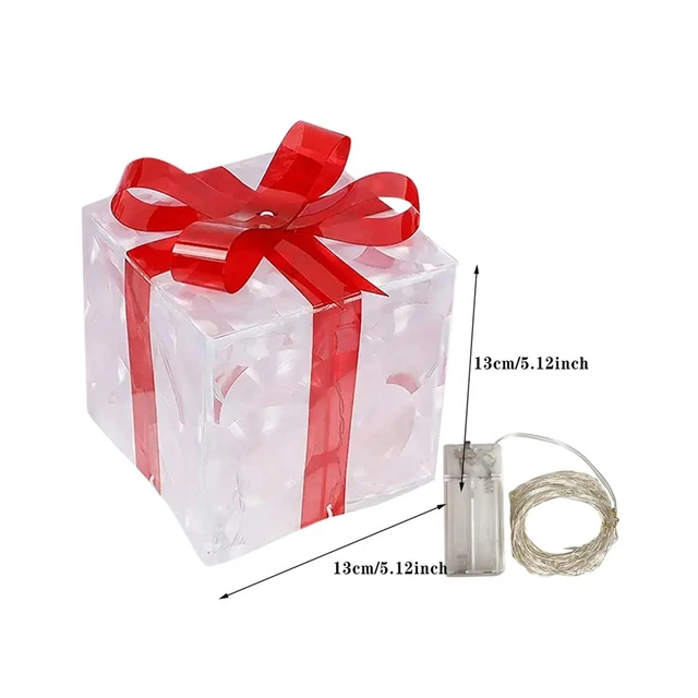 CHRISTMAS LIGHT GIFT Box LED Light Christmas Box Decorations Christmas ...