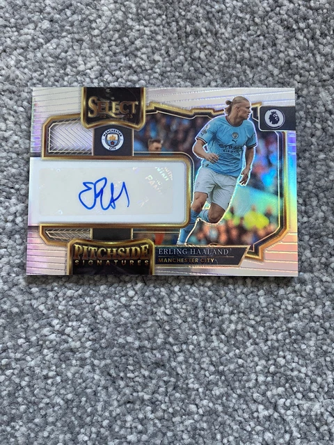 ERLING HAALAND MANCHESTER City Pitchside Signatures Auto 2023 Panini ...