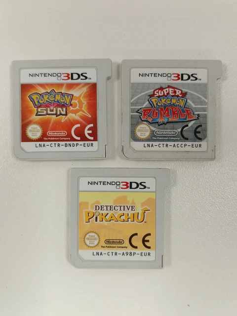NINTENDO 3DS POKÉMON Sun Super Pokémon Rumble & Detective Pikachu Game ...