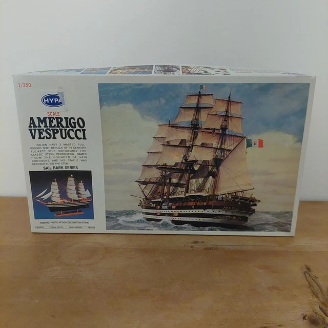 AMERIGO VESPUCCI 1/350 Scale Boat Modelling Kit Sail Bark Series 01054 ...