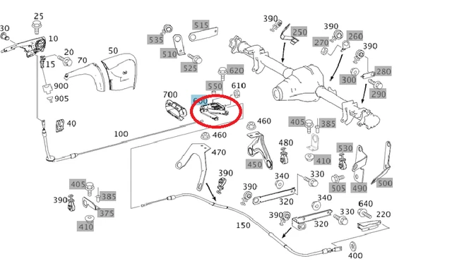 NACHSTELLUNG HANDBREMSSEIL MERCEDES-BENZ original Sprinter 906 Sprinter ...