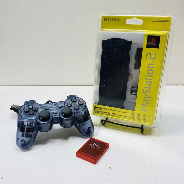 SONY DUALSHOCK2 CONTROLLER & PS2 DVD Remote Control Accessory Bundle ...