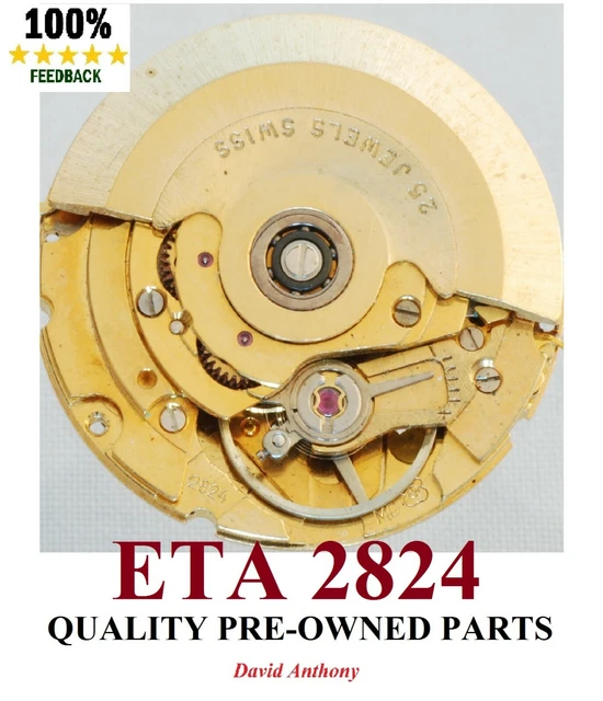 SWISS ETA 2824 AUTO Watch Movement Spare Parts. Replacement Very GOOD ...