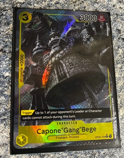 ONE PIECE CARD Game Capone Bege OP04-100 R Alt Art Kingdoms of Intrigue ...