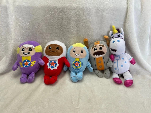 GO JETTERS SOFT toy plush bundle Ubercorn Xuli Foz Glitch Lars Cbeebies ...