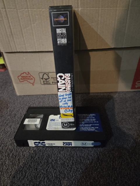 RAISING CAIN, VHS Video, Ex Rental Big Box Horror. John Lithgow $13.99 ...
