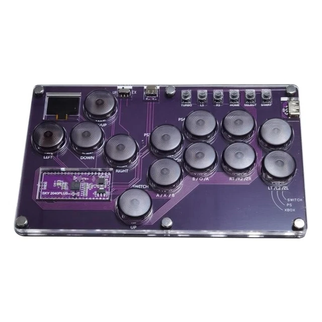 FIGHT STICK ARCADE Joystick Controller Encoder Hot-Swap Xinput/Dinput ...