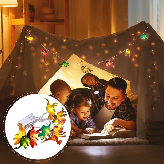 DINOSAUR STRING LIGHTS Fairy Battery Operated Night for Kids Dinosaurs ...