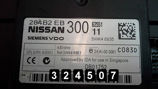 2007 NISSAN NAVARA Ecu Bcm Body Control Module 284B2 Eb 5Wk48935 ...