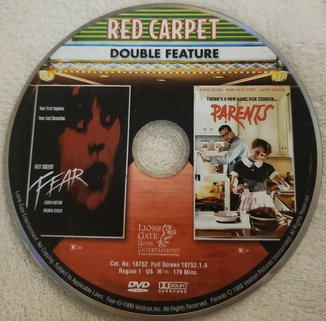 RED CARPET DOUBLE Feature: Fear/Parents OOP DVD Used Very Good $10.00 ...