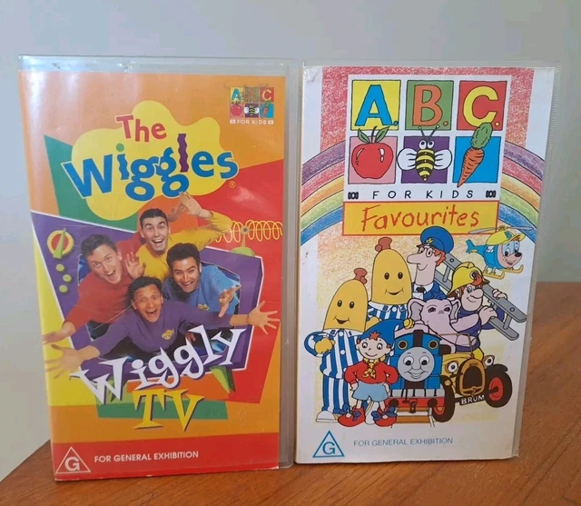 THE WIGGLES WIGGLY TV & ABC for Kids Favourites - 2 VHS Bundle $21.00 ...